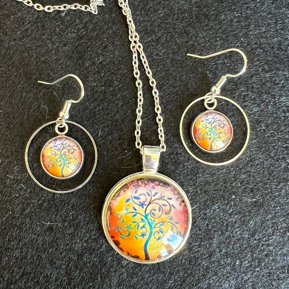 Hand Crafted | Jewelry | 2429 Tree Of Life Earrings And Necklace Set ...